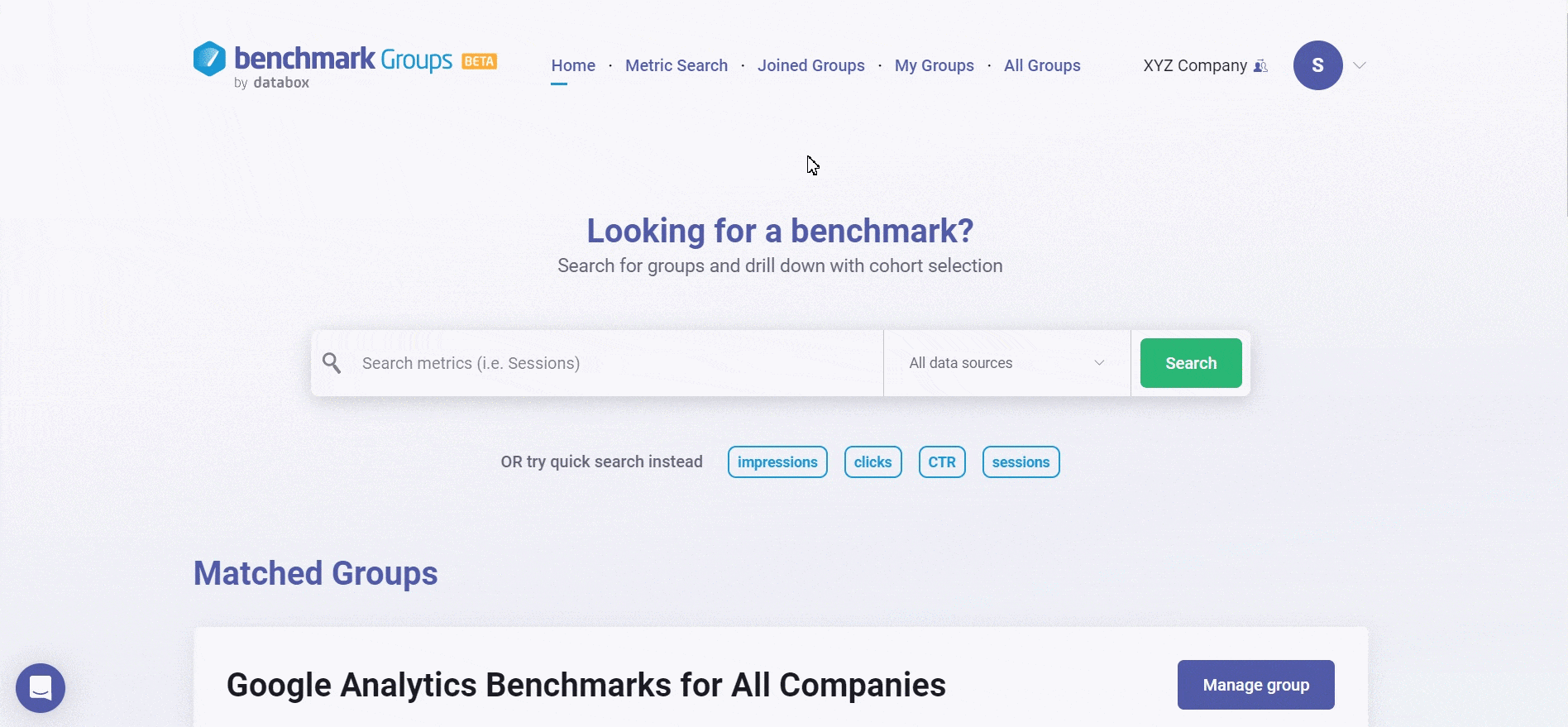 Overview: Benchmark Groups